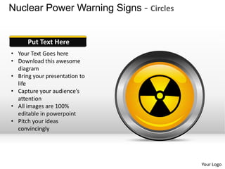 Nuclear power warning signs circles powerpoint presentation templates | PPT