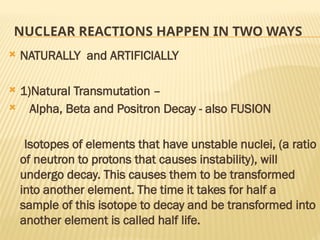 High School Chemistry Nuclear Chemistry ppt | PPTX