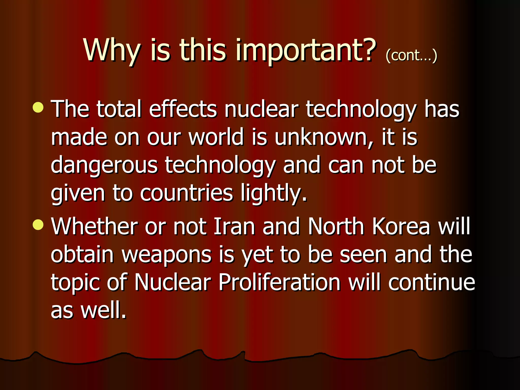 Nuclear Proliferation | PPT