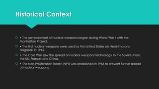 Their is a presentation on Nuclear proliferation | PPTX