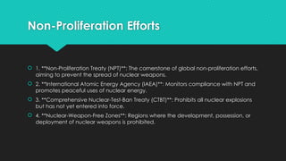 Their is a presentation on Nuclear proliferation | PPT