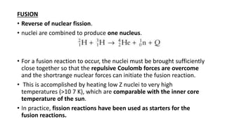 NUCLEAR REACTIONS.pptx Dr ANJALIKRISHNA NP ; PG RESIDENT ; AIIMS ...