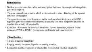 NUCLEAR RECEPTOR (molecular biology)ppt. | PPTX
