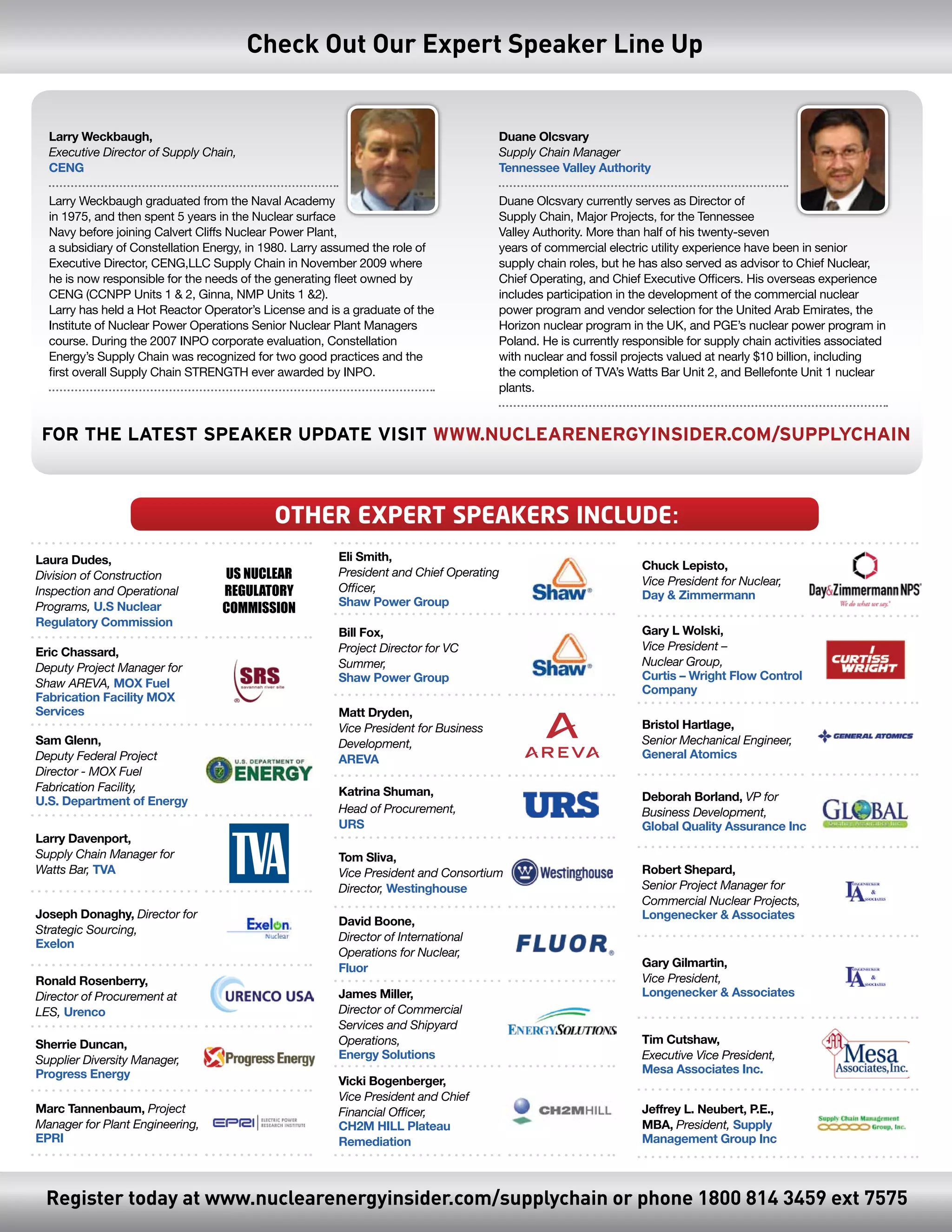 3rd Annual Nuclear Supply Chain USA | PDF