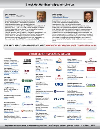 3rd Annual Nuclear Supply Chain USA | PDF | Business Utilities | Business