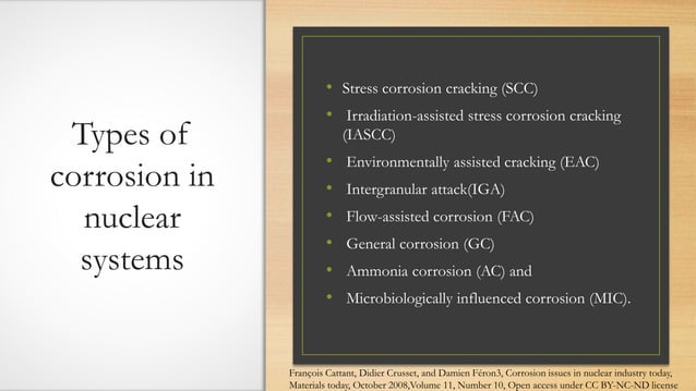 Nuclear systems corrosion | PPTX