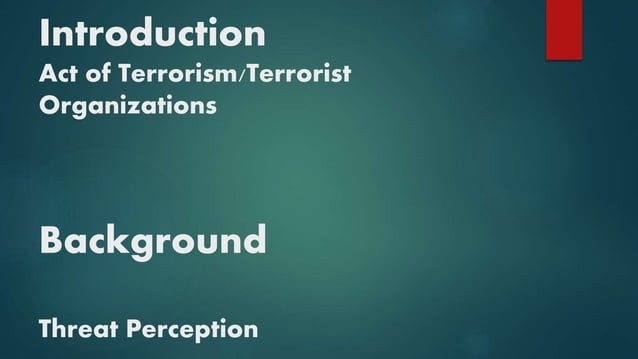 Nuclear Terrorism | PPTX
