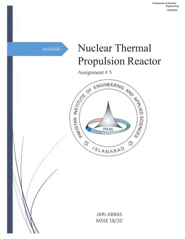 Nuclear thermal propulsion reactor | PDF