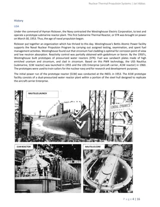 Nuclear thermal propulsion reactor | PPTX