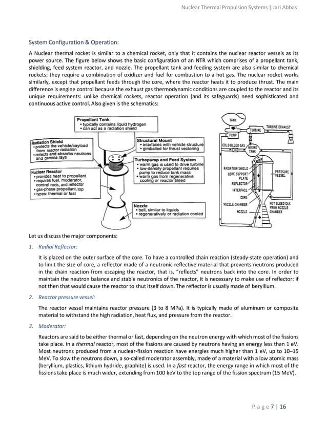 Nuclear thermal propulsion reactor | PDF