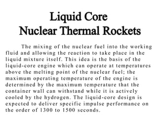 Nuclear thermal rocket | PPTX