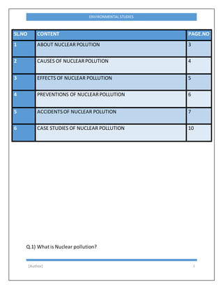 Nuclear Polution | DOCX