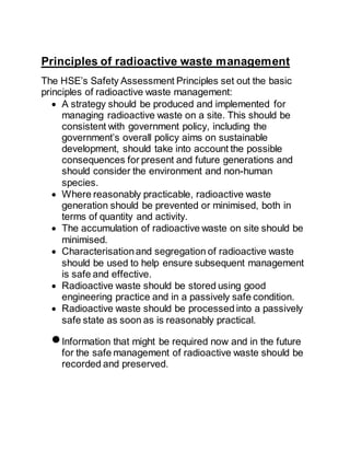Nuclear waste disposal | PDF