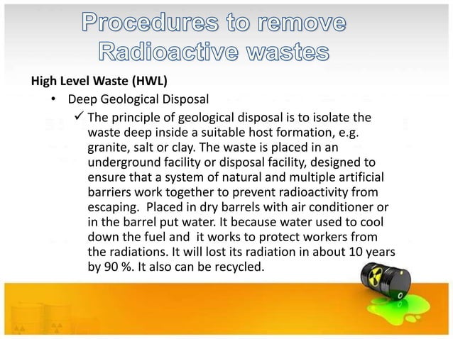 Nuclear waste disposal and its geological importance | PPT