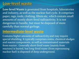 Nuclear waste disposal techniques | PPTX