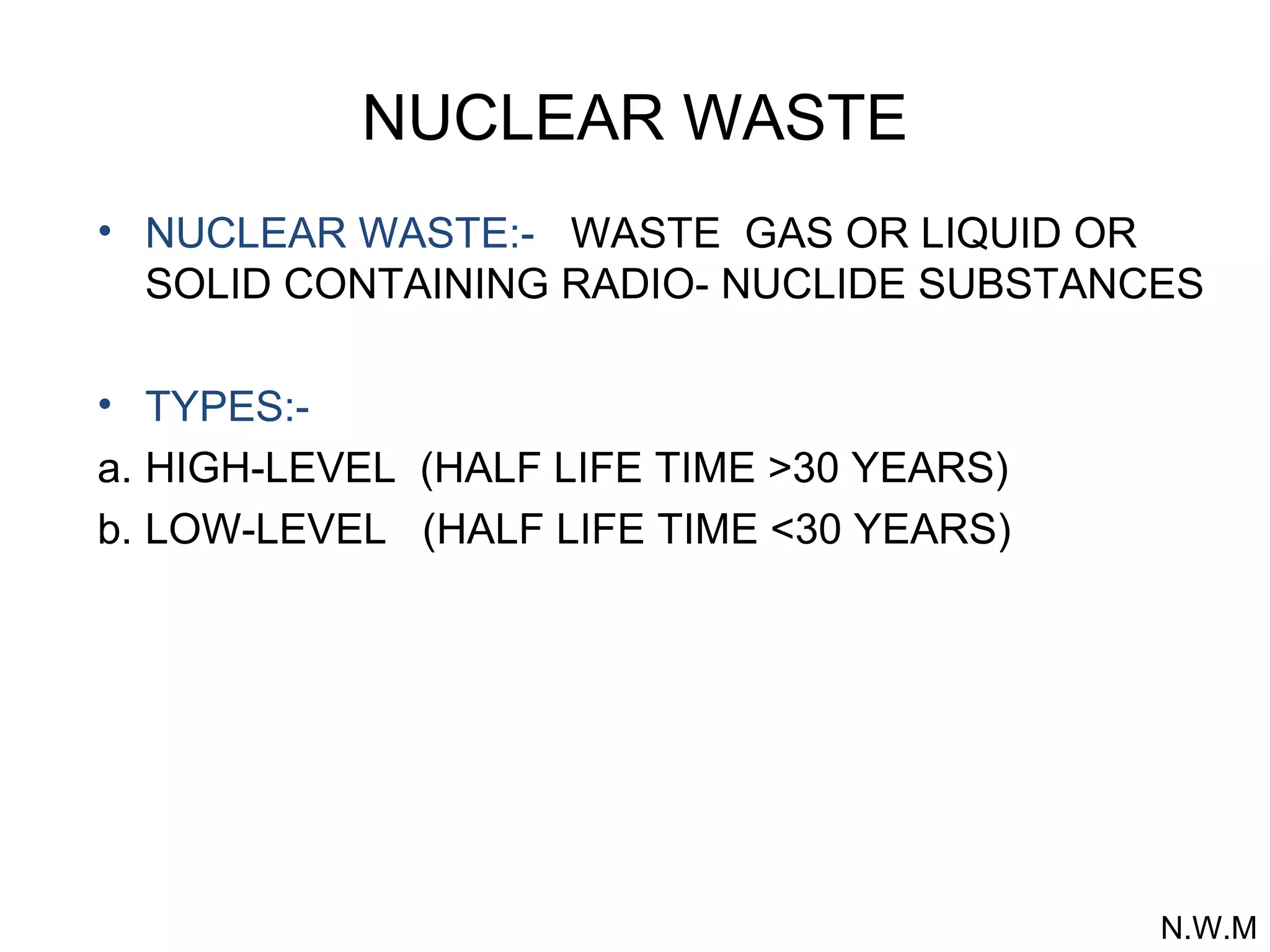 Nuclear waste management | PPT