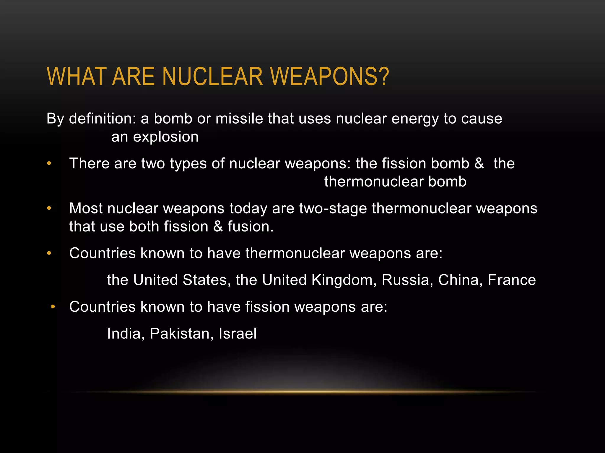 Nuclear Weapons: Their Effect On Us & Our World - Courtney Carter | PPT