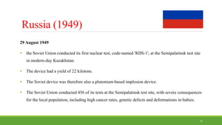 Nuclear weapons (a brief history) | PPTX
