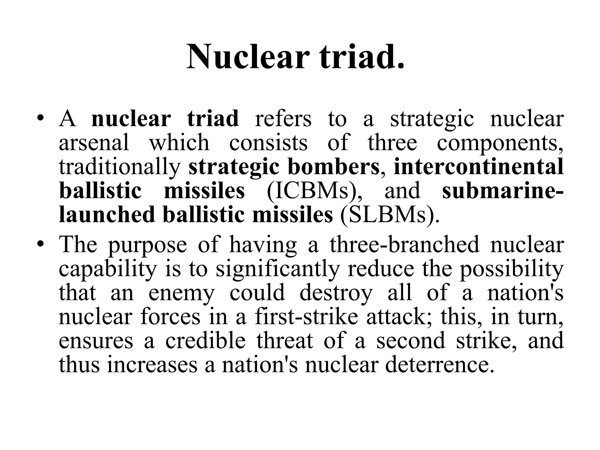 Nuclear weapons delivery system ppt | PPT