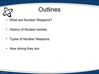 Nuclear Weapons Small Seminar/Presentation | PPT