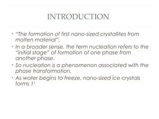 Nucleation & crystallization | PPT
