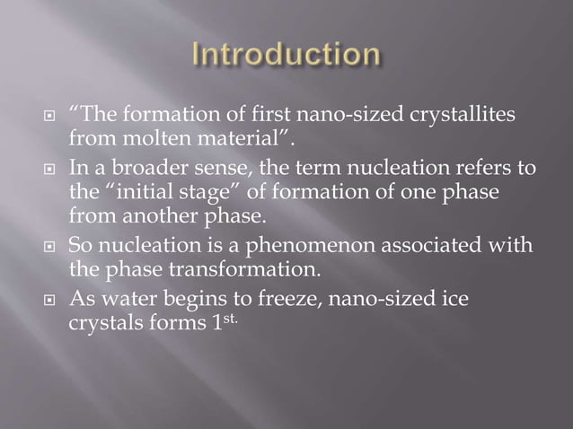 Nucleation & crystallization | PPT
