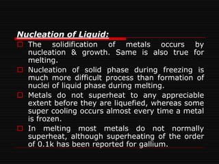 Nucleation of liquid | PPTX | Chemistry | Science