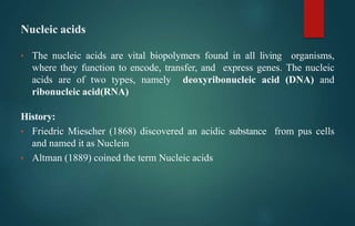 nucleic acid and its chemistry .pptx