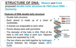 Nucleic acid and its chemistry, dna as genetic material | PPTX