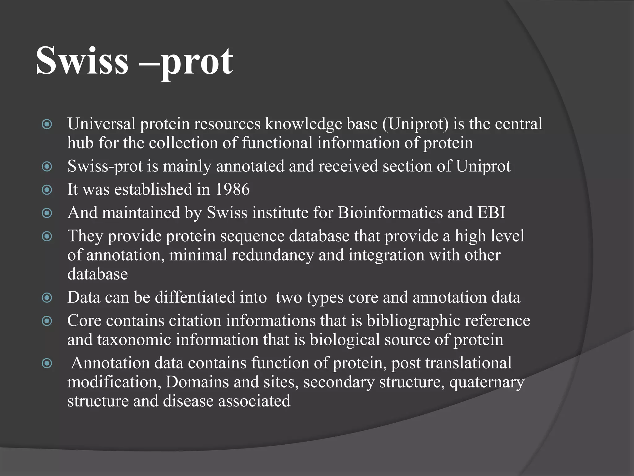 Nucleic acid and protein databanks | PPTX