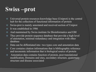 Nucleic acid and protein databanks | PPTX