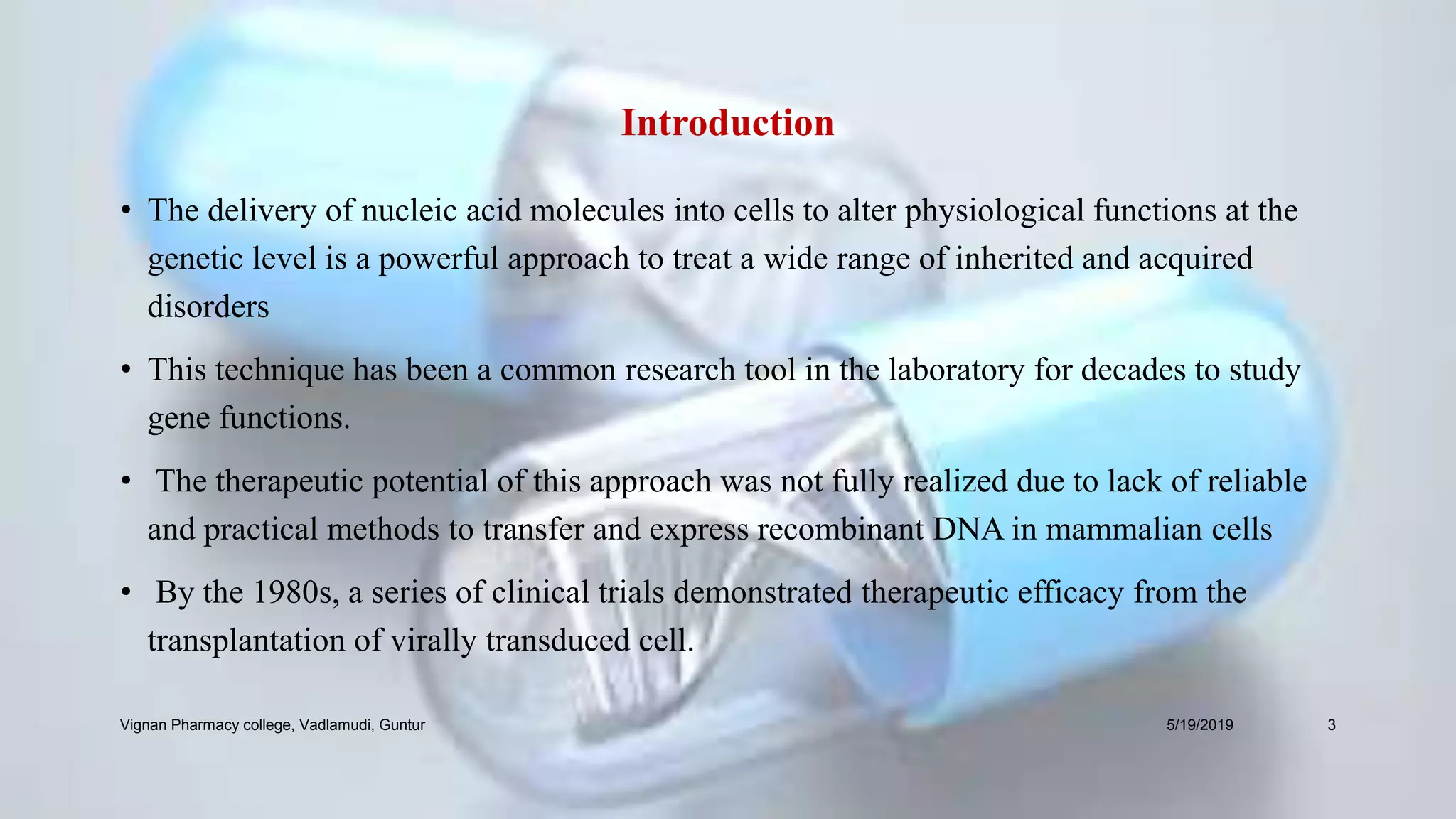 Nucleic acid based therapeutic drug delivery system | PPTX
