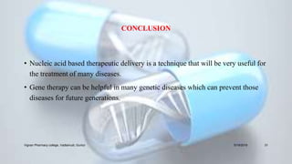 Nucleic acid based therapeutic drug delivery system | PPTX
