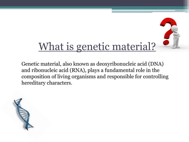 Nucleic acid carries genetic material part-1 | PPTX