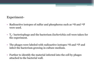 Nucleic acid carries genetic material- part-2 | PPTX