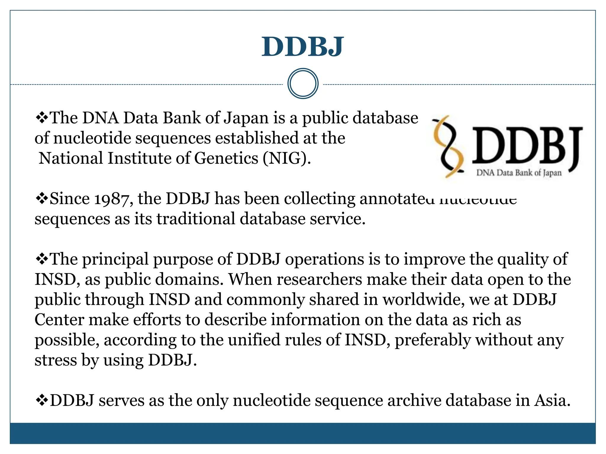 Nucleic Acid Databases (NDB ) of bioinformatics pptx | PPTX