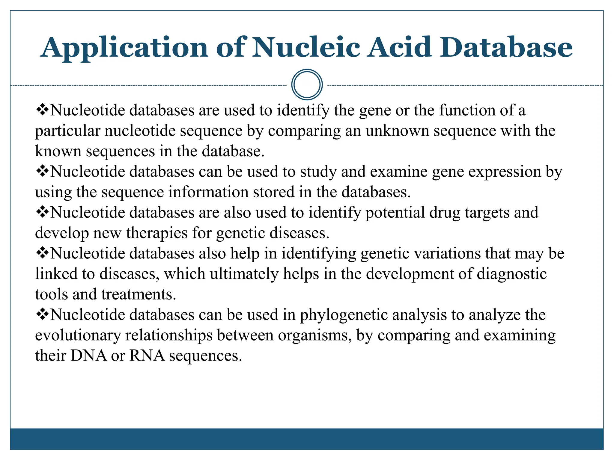Nucleic Acid Databases (NDB ) of bioinformatics pptx | PPTX