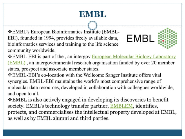Nucleic Acid Databases (NDB ) of bioinformatics pptx | PPTX | Databases | Computer Software and ...