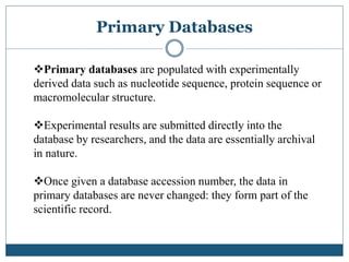 Nucleic Acid Databases (NDB ) of bioinformatics pptx | PPTX
