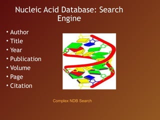 Nucleic acid database | PPT