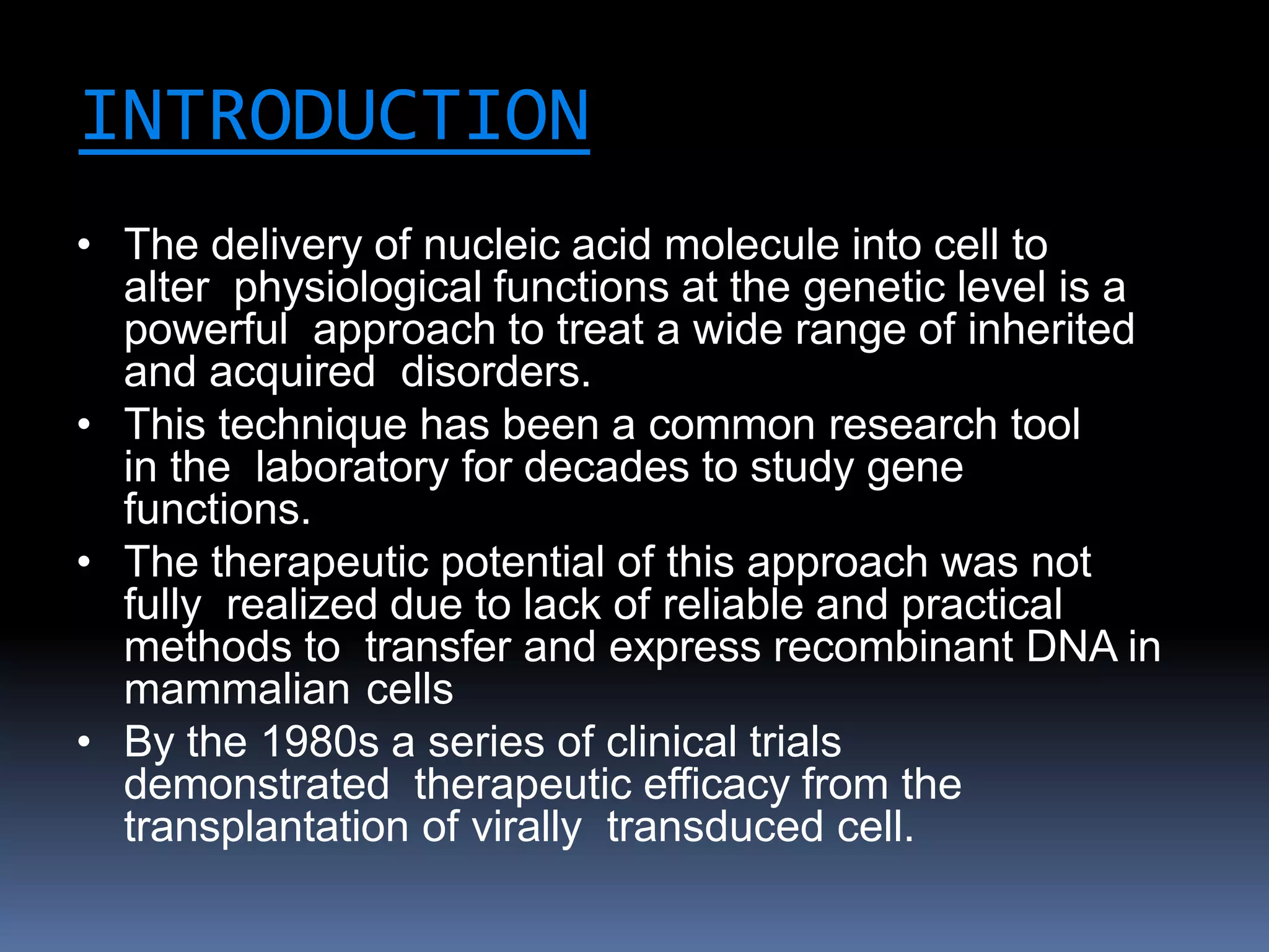 Nucleic Acid Delivery System | PPTX
