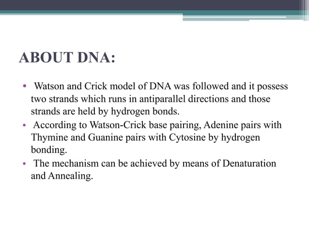 Nucleic acid hybridization | PPTX | Chemistry | Science