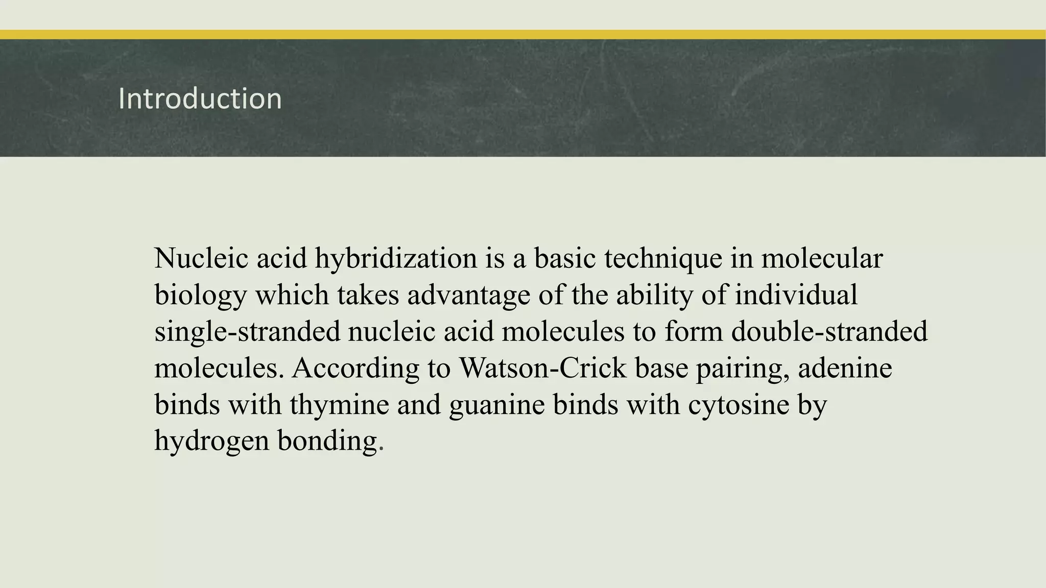 Nucleic acid hybridization | PPTX