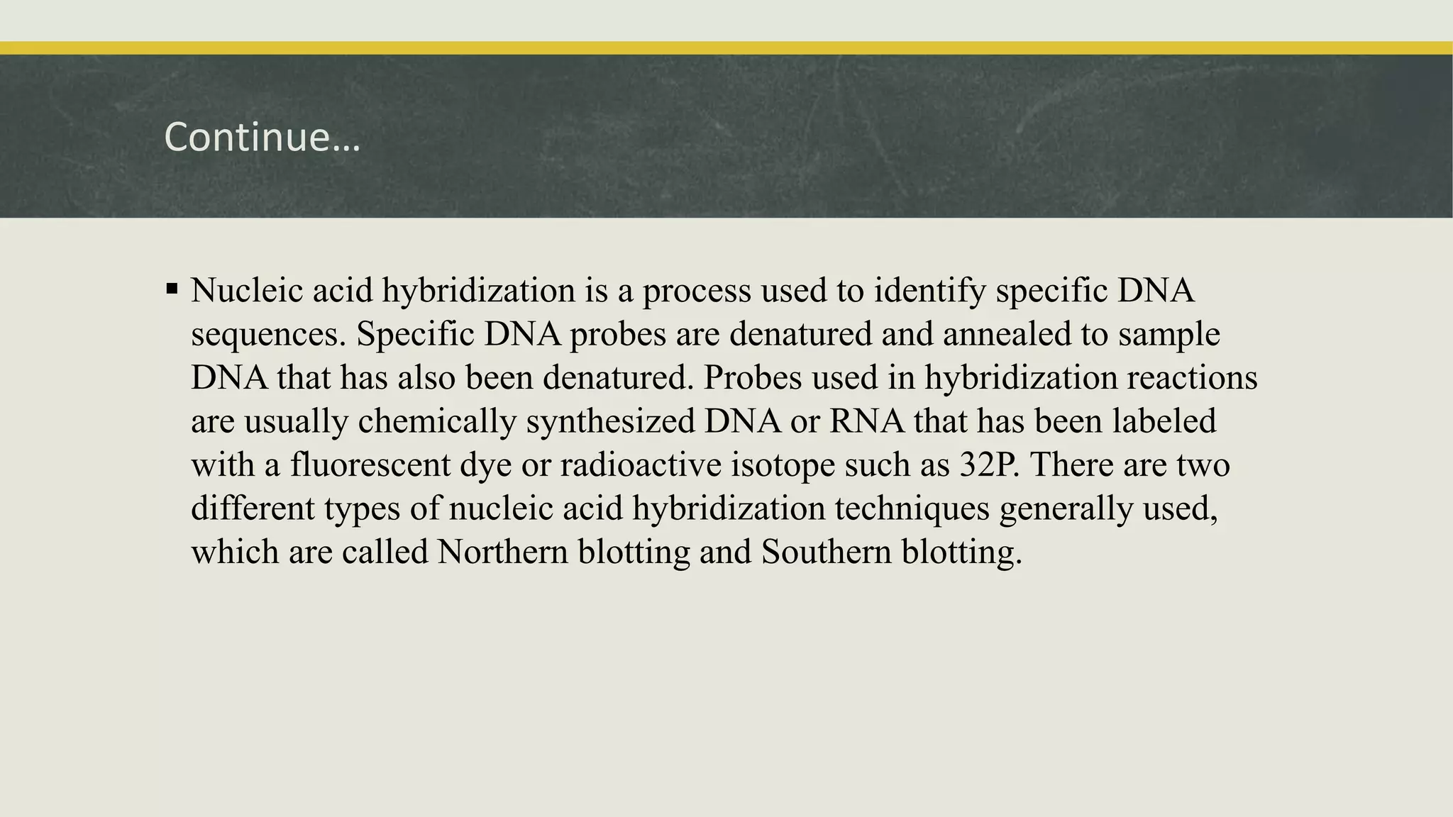 Nucleic acid hybridization | PPTX