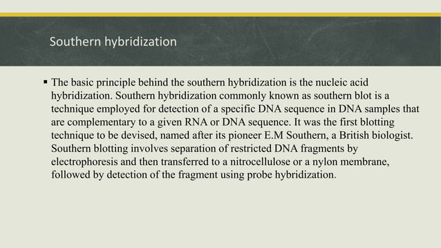 Nucleic acid hybridization | PPTX | Chemistry | Science
