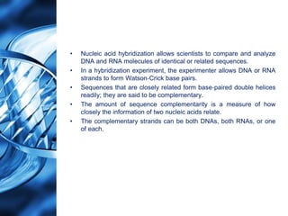 Nucleic acid hybridization | PPTX