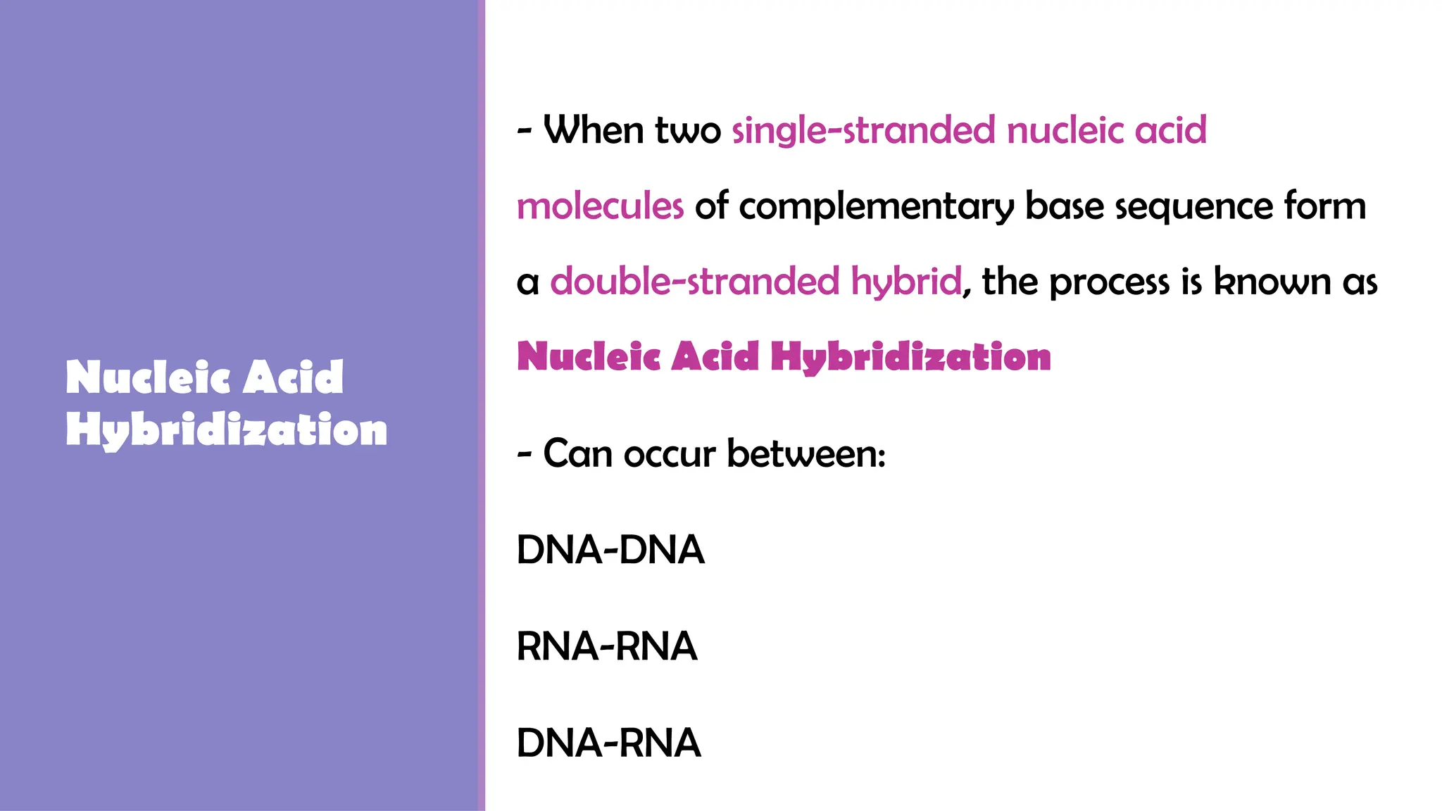 Nucleic acid hybridization.pptx molecular biology | PPTX