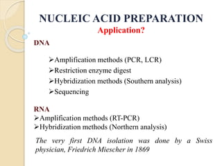 NUCLEIC ACID ISOLATION PROTOCOLS | PPTX