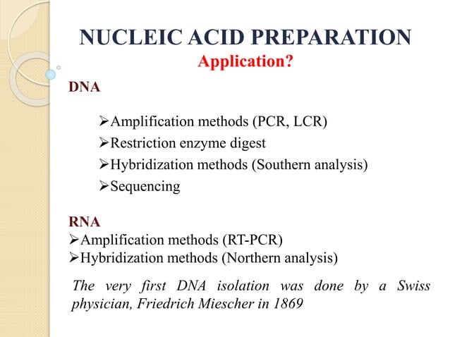NUCLEIC ACID ISOLATION PROTOCOLS | PPTX
