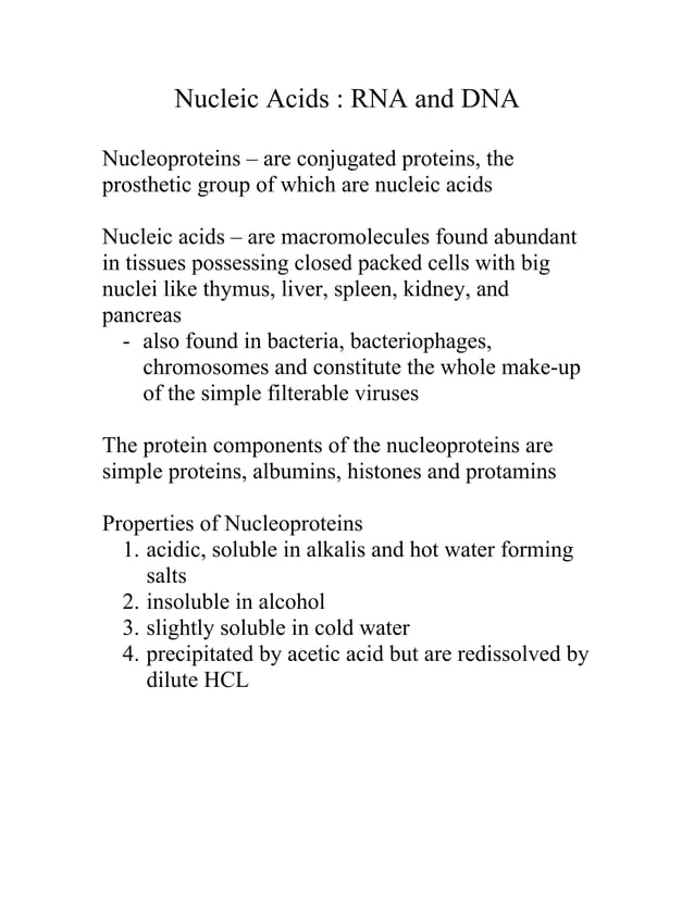 Nucleic acids | PDF